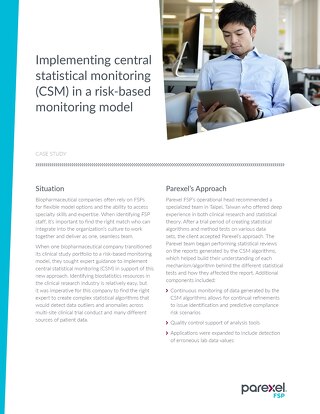 Implementing central statistical monitoring (CSM) in a risk-based ...