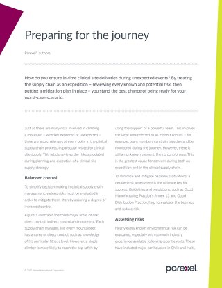 Preparing for the journey - CST&L | Parexel