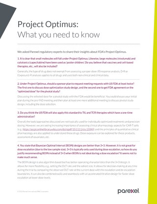 Q&A Project Optimus | Parexel